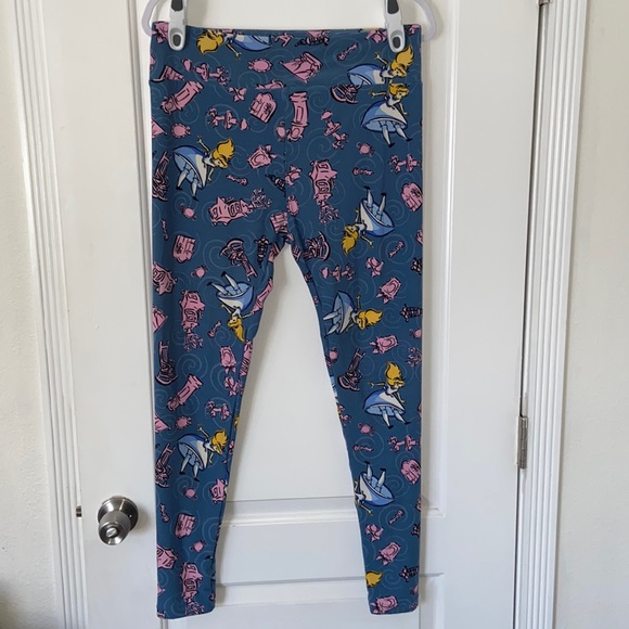 LuLaRoe | Pants & Jumpsuits | Alice In Wonderland Lularoe Leggings Tc ...